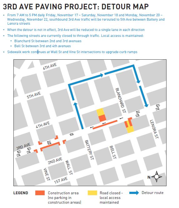 3rd Ave Belltown Paving Project (Virginia St to Broad St ...